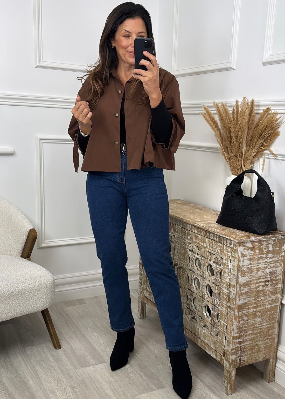 Teagan Brown Oversized Jacket – Virgo Boutique